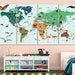 World Map in SPANISH Kids World Map Canvas Mapa Del Mundo En - Etsy