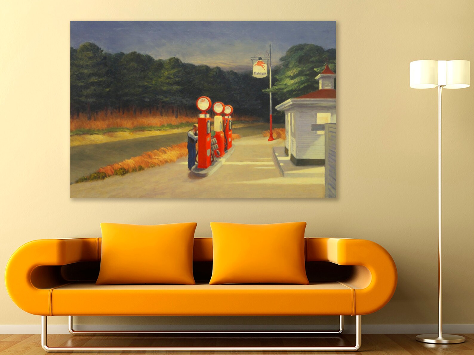 Edward Hopper Canvas Gas 1940 Decor Abstractionism Art Reproduction ...