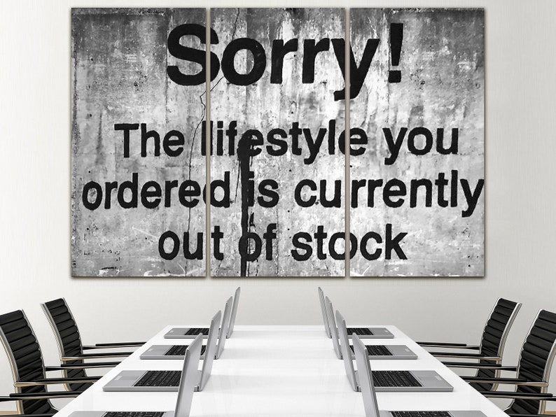 Sorry Canvas Street Art Decor Graffiti Wall Art Reproduction - Etsy