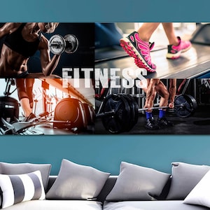 Sports collage canvas Gym decor Workout Inspiration Home Gym | Etsy