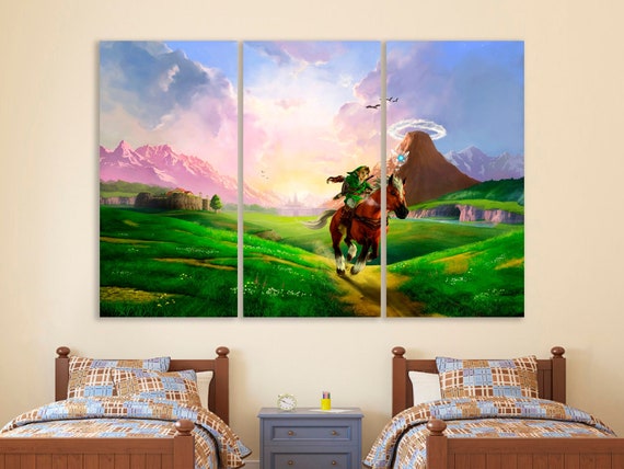 The Legend of Zelda Canvas Video Game Art Zelda Decor Kids - Etsy