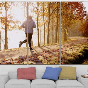 Runner Canvas Sports Decor Motivation Art Running Man Print Sports Room ...