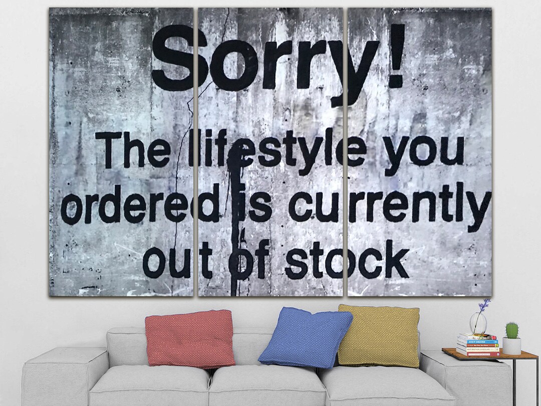Sorry Canvas Street Art Decor Graffiti Wall Art Reproduction Print ...