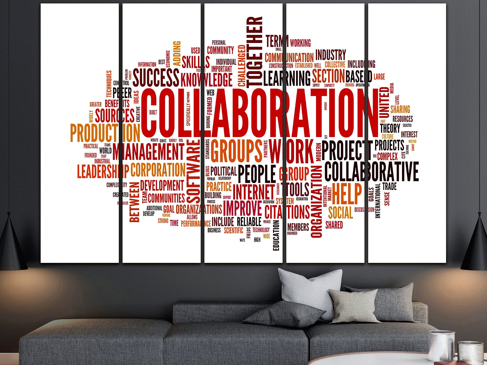 Collaboration Canvas Collaboration Quotes Decor Motivation Art - Etsy UK