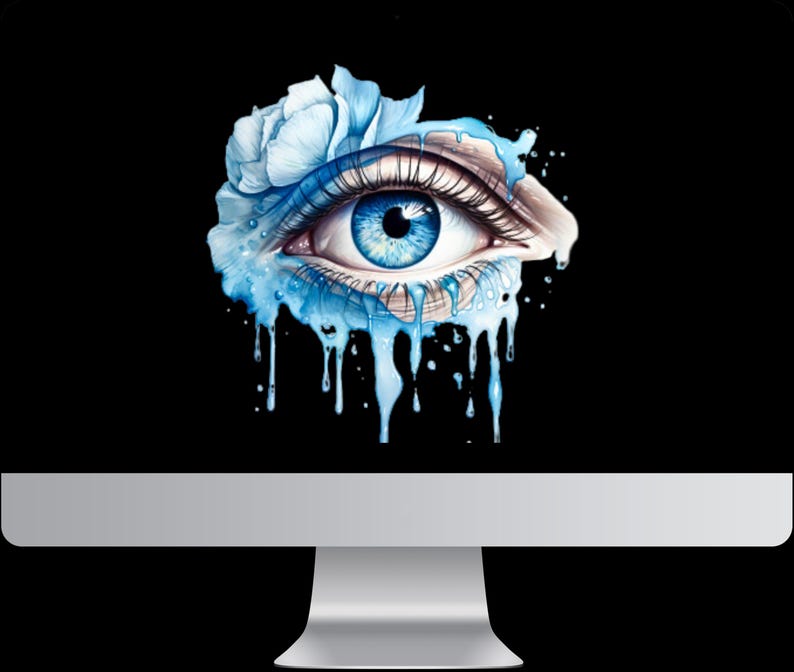 Rose With Eyeball SVG, Floral Traditional Tattoo Decals, Stickers ...