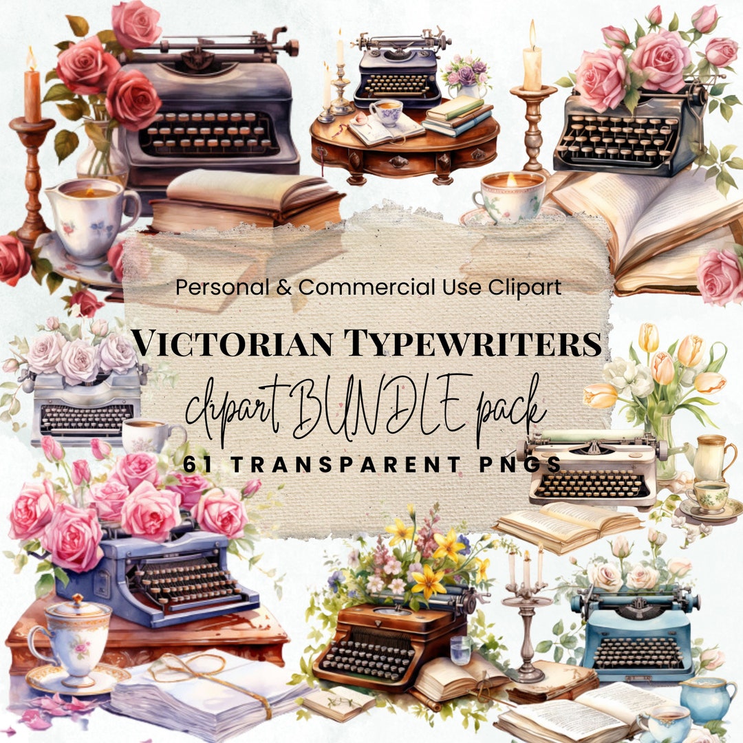 Steampunk Typewriter | Digital Download | Victorian Era Decor Clip Art ...