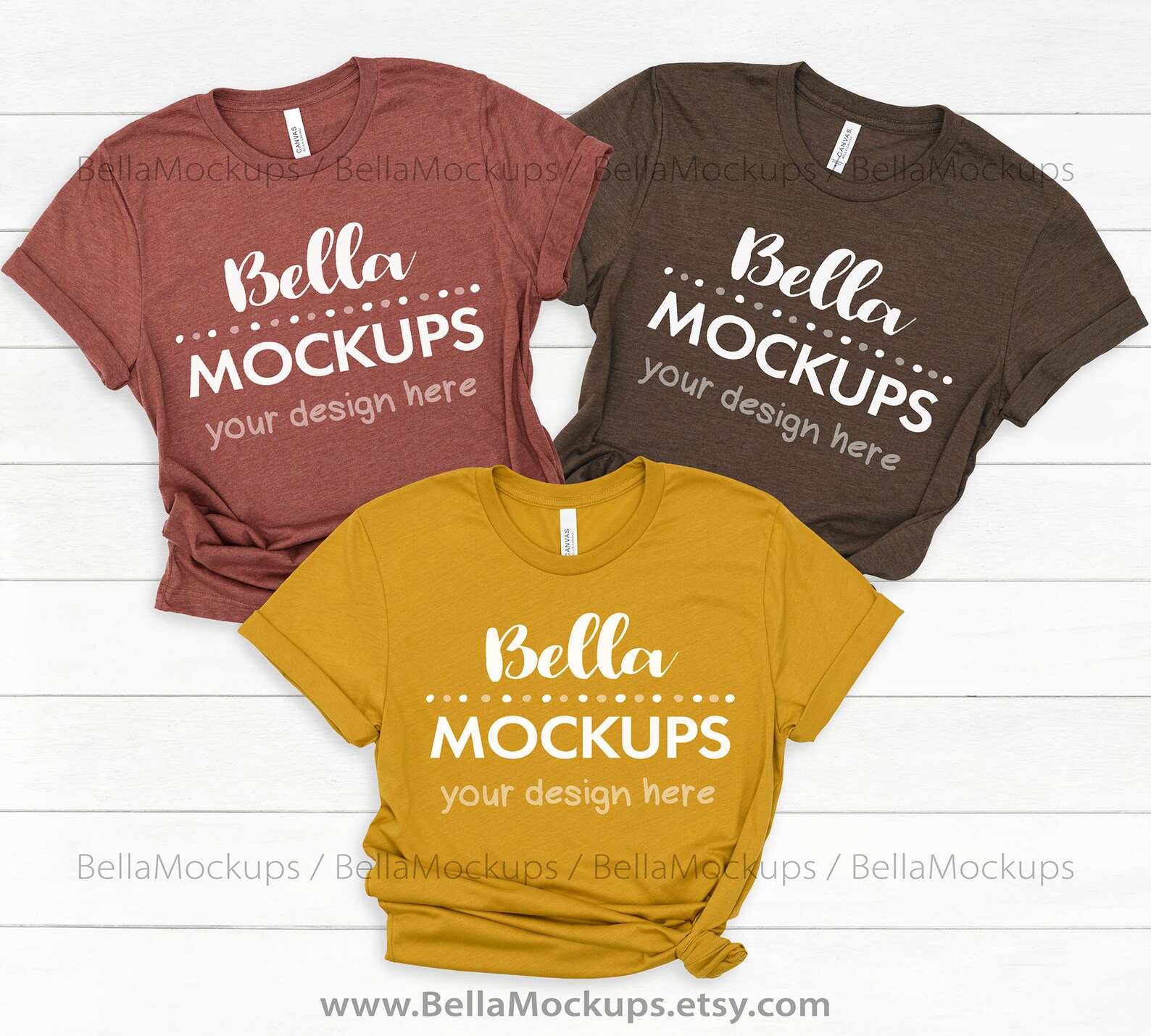 Three Tshirts Mock up / 3 Shirt Mock up / Multiple Tshirt - Etsy