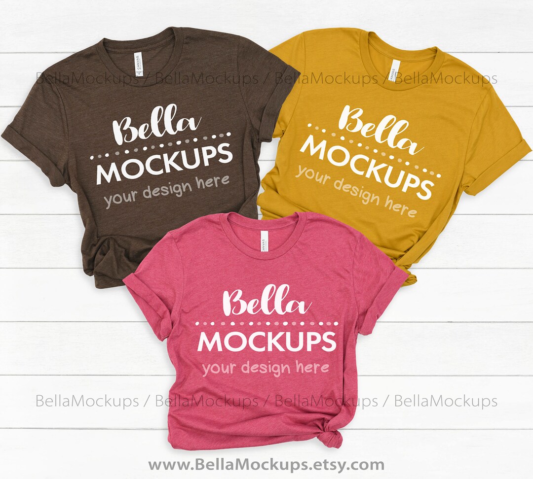 Three Tshirts Mock up / 3 Shirt Mock up / Multiple Tshirt Mock-up ...