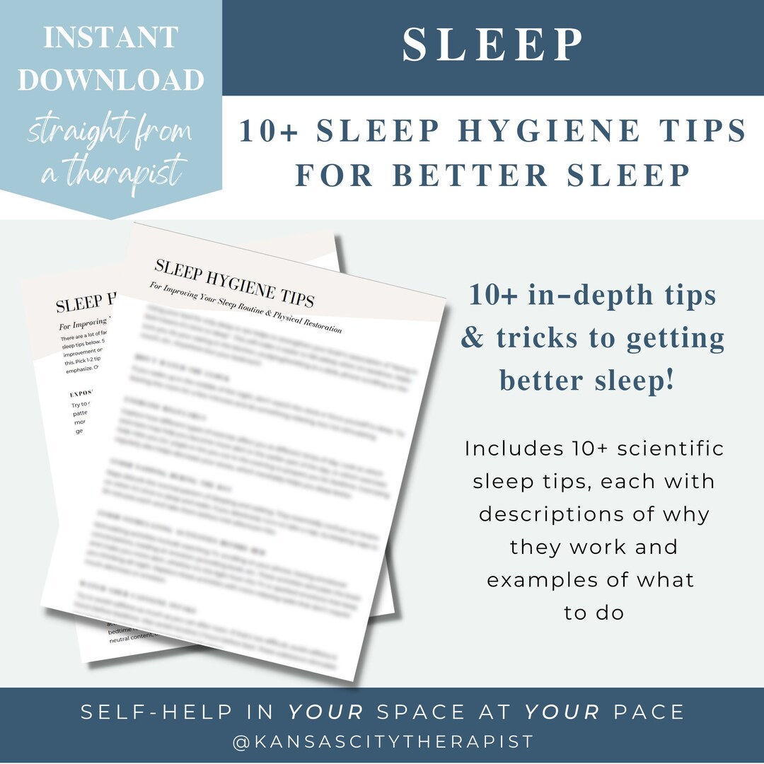 Sleep Hygiene Tips - Helpful Tips & Tricks for Getting Better Sleep! - Etsy
