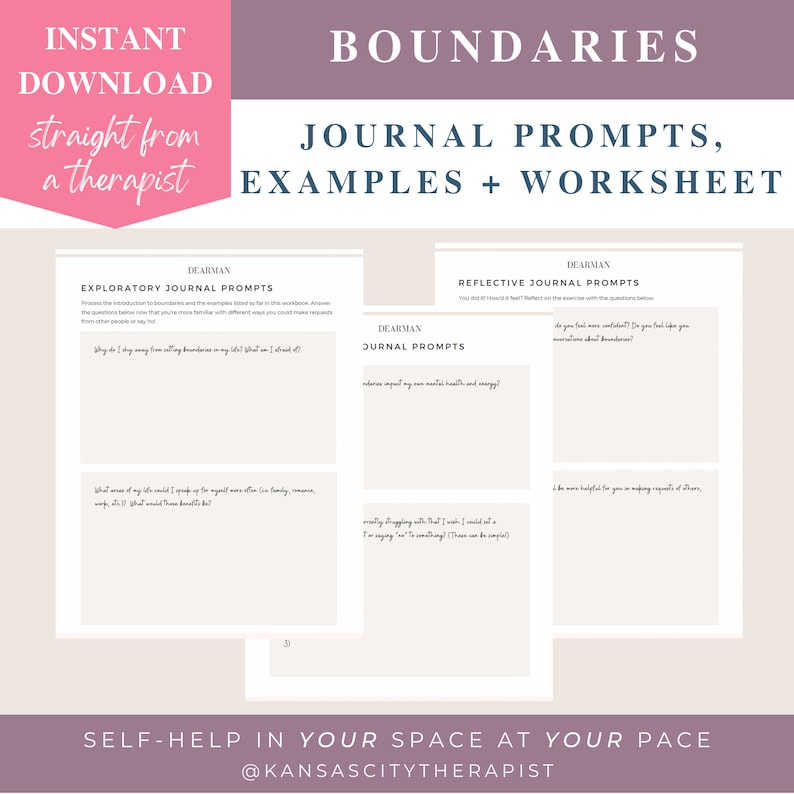 How to Set Boundaries Workbook Boundaries Worksheet Boundaries - Etsy