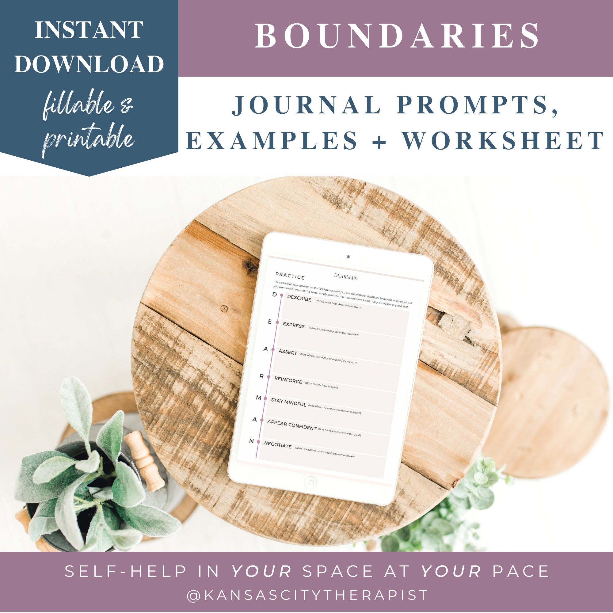 How to Set Boundaries Workbook Boundaries Worksheet Boundaries Sound ...