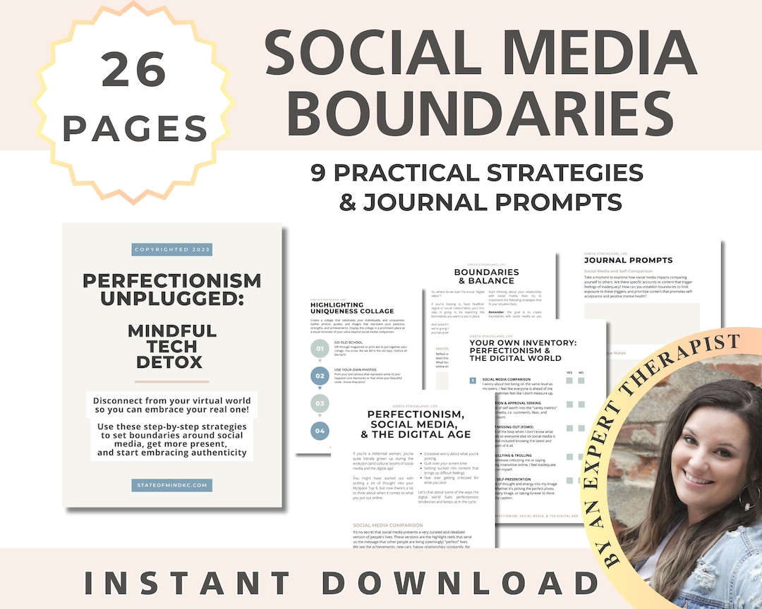 Perfectionism Social Media Guide, Healthy Boundaries Digital Tech ...