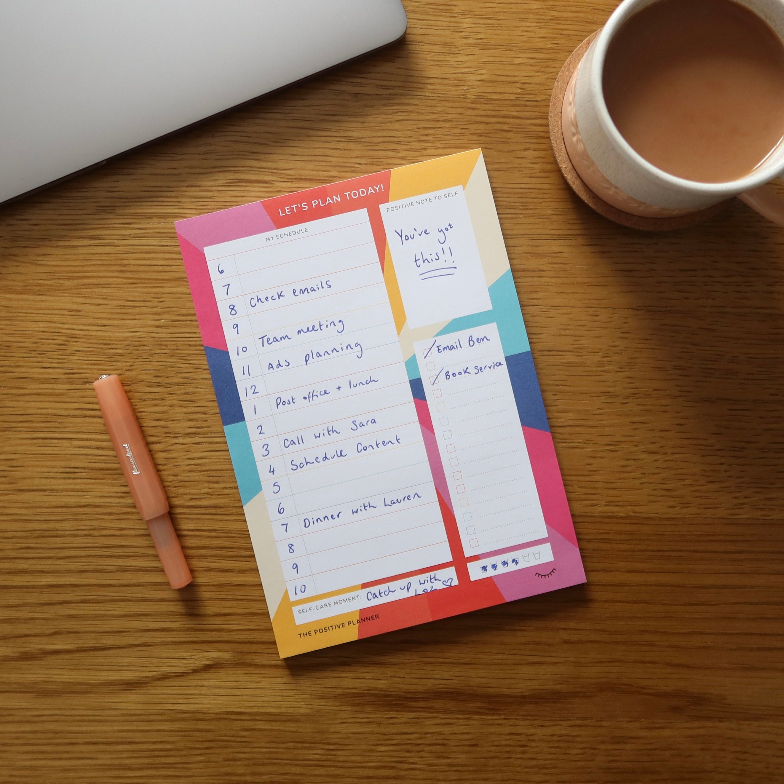 Daily Desk Pad, a Colourful Paper Desk Organiser Made for Stationery ...
