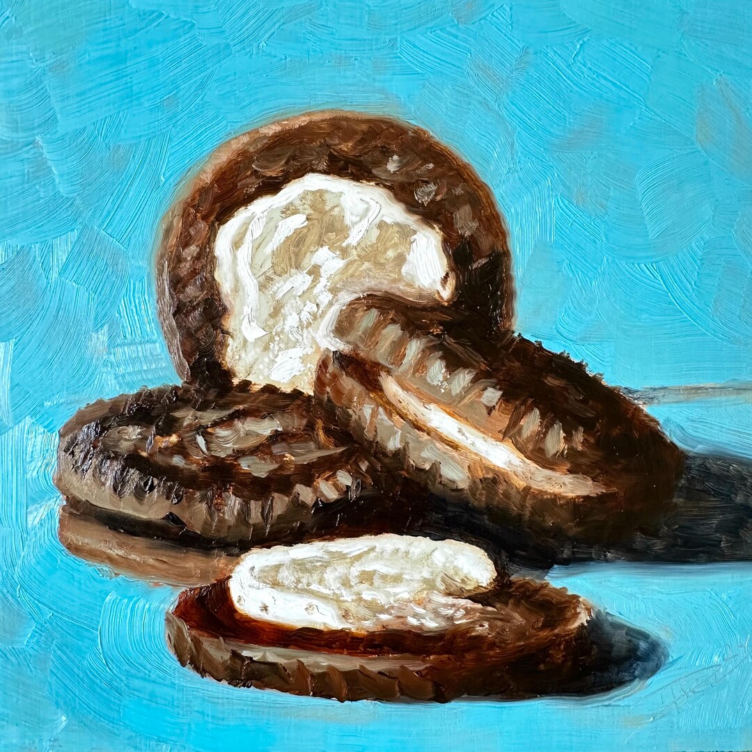 15x15cm Oil Painting of Cookies - Etsy