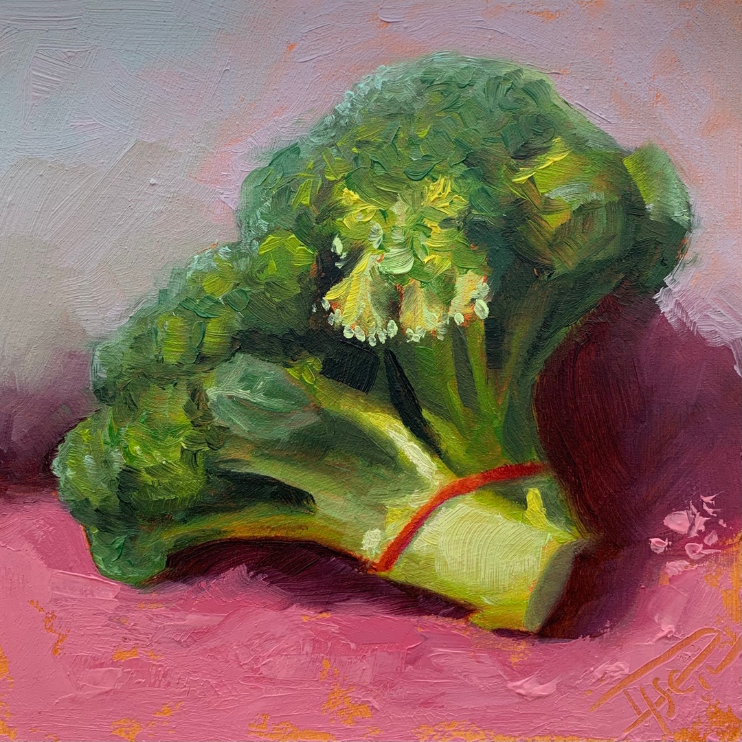 Broccoli - 15x15cm Giclée Fine Art Print of an Original Oil Painting - Etsy