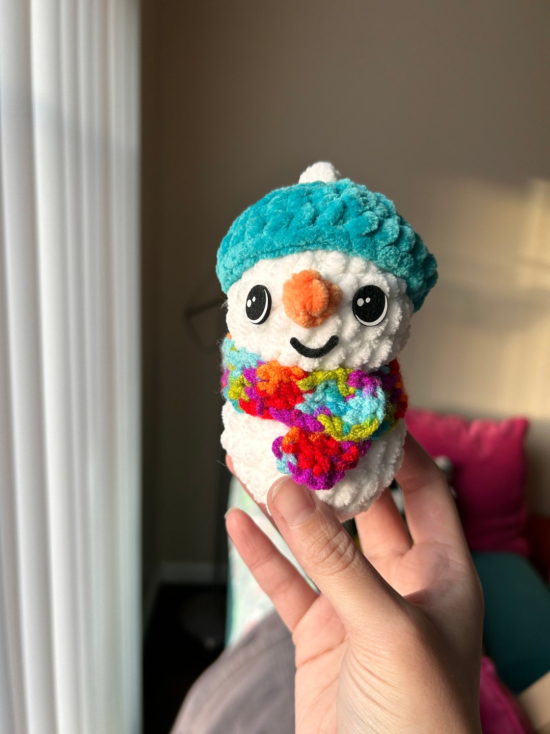 Crochet Mini Snowman Plushie Choose Your Favorite Ready to Ship - Etsy