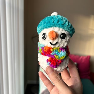 Crochet Mini Snowman Plushie Choose Your Favorite Ready to Ship - Etsy