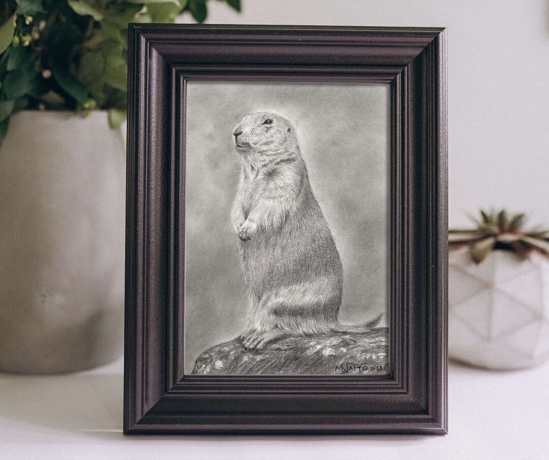 Prairie Dog Original Prairie Dog Print Prairie Dog Decor Home Decor ...