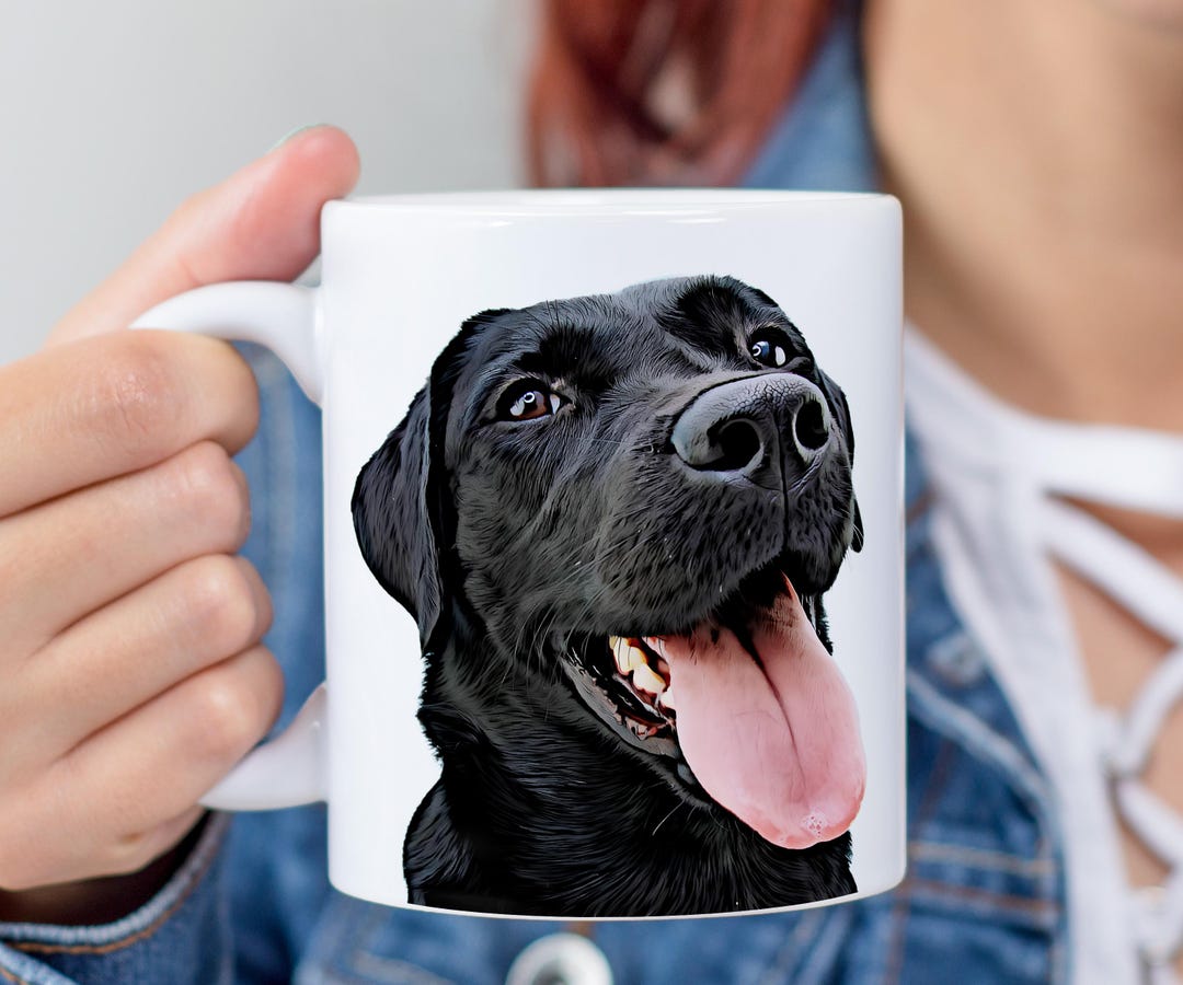 Custom Dog Mug, Dog Coffee Mug, Pet Portrait Mug, Dog Lover Gift, Dog ...