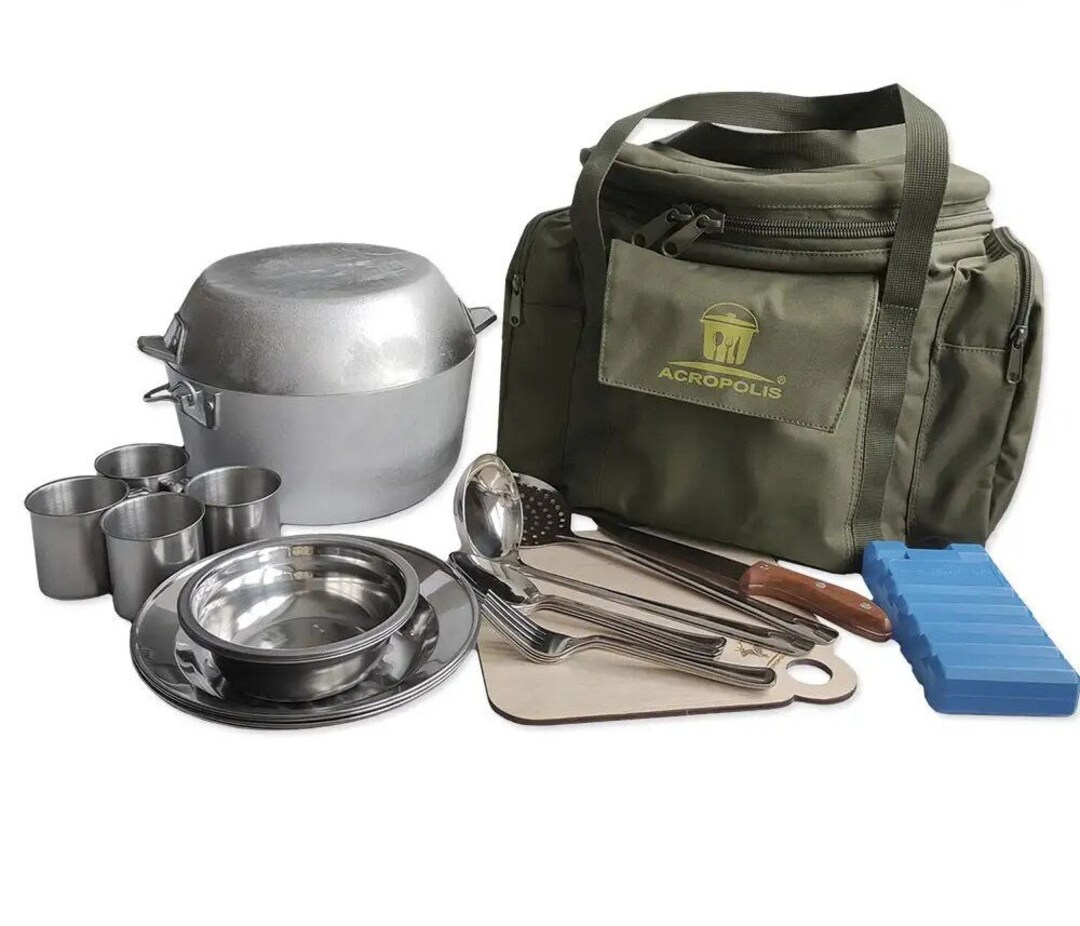 Outdoor Picnic Bag for 4 Persons (multi-purpose Tableware Set and Bag ...