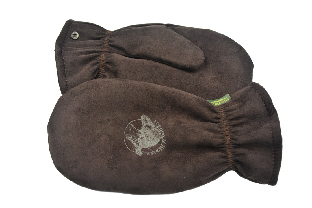 Men's and Women's Warm Mittens, Gloves With Beaver Fur. Hunters' Gift ...