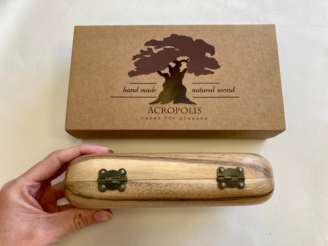 Personalize Wood Glasses Case Vintage Hard Wooden Case for - Etsy