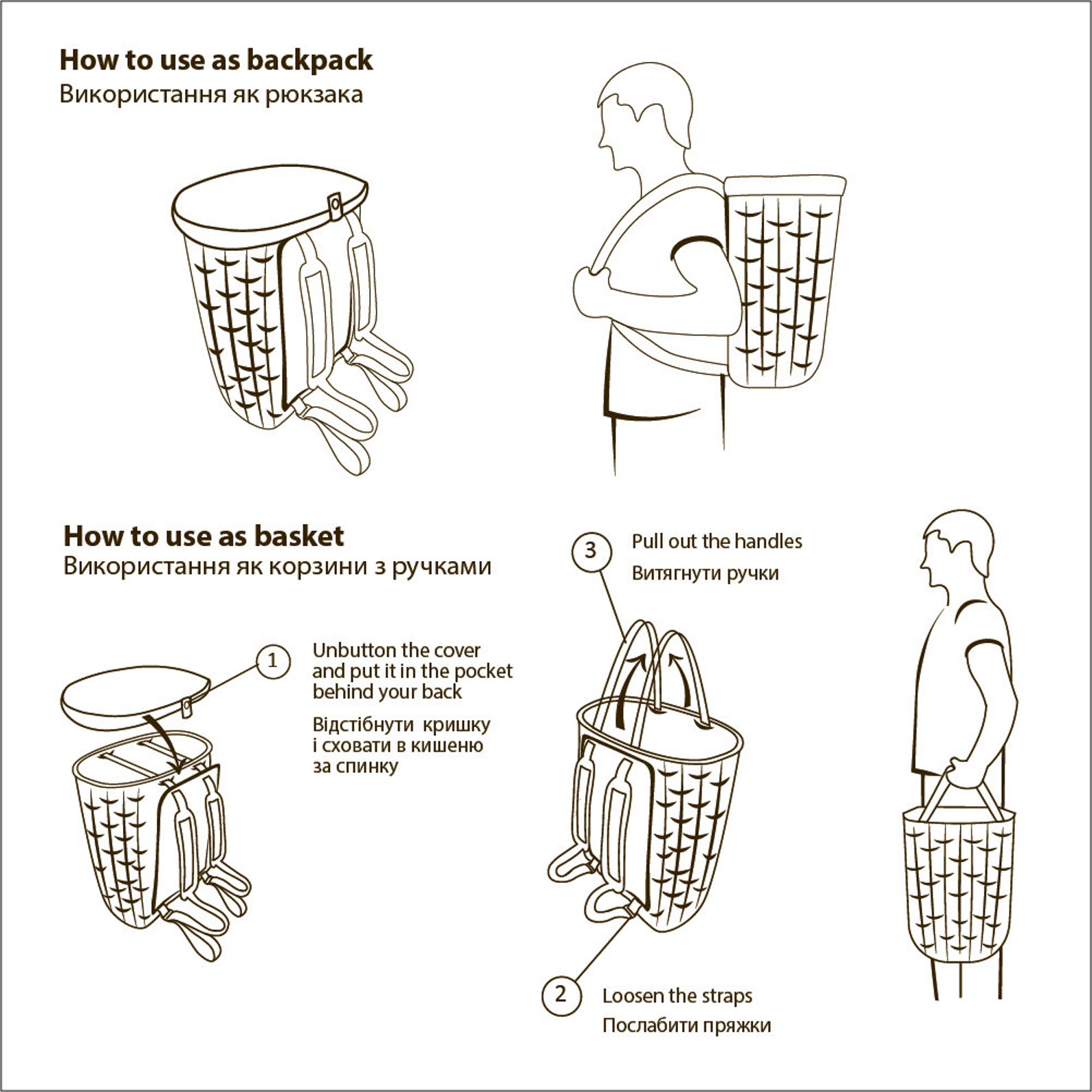 Foraging Basket Rucksack, Backpack for Mushroom Picking, Hunting ...