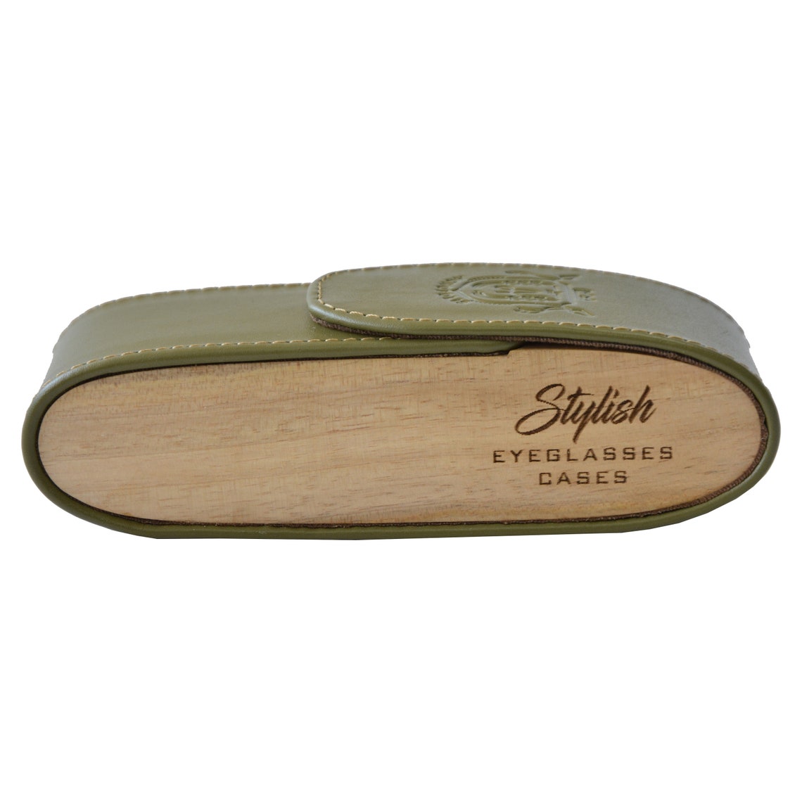 Wooden Natural Leather Mens Glasses Case Box. Black Brown | Etsy