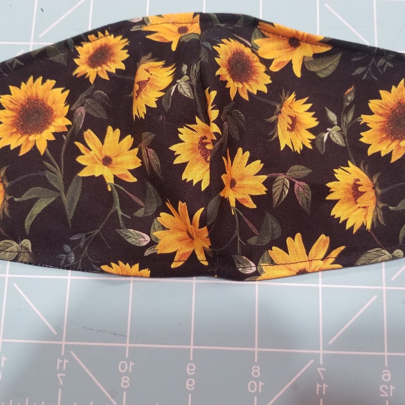 Sunflower Face Mask - Etsy