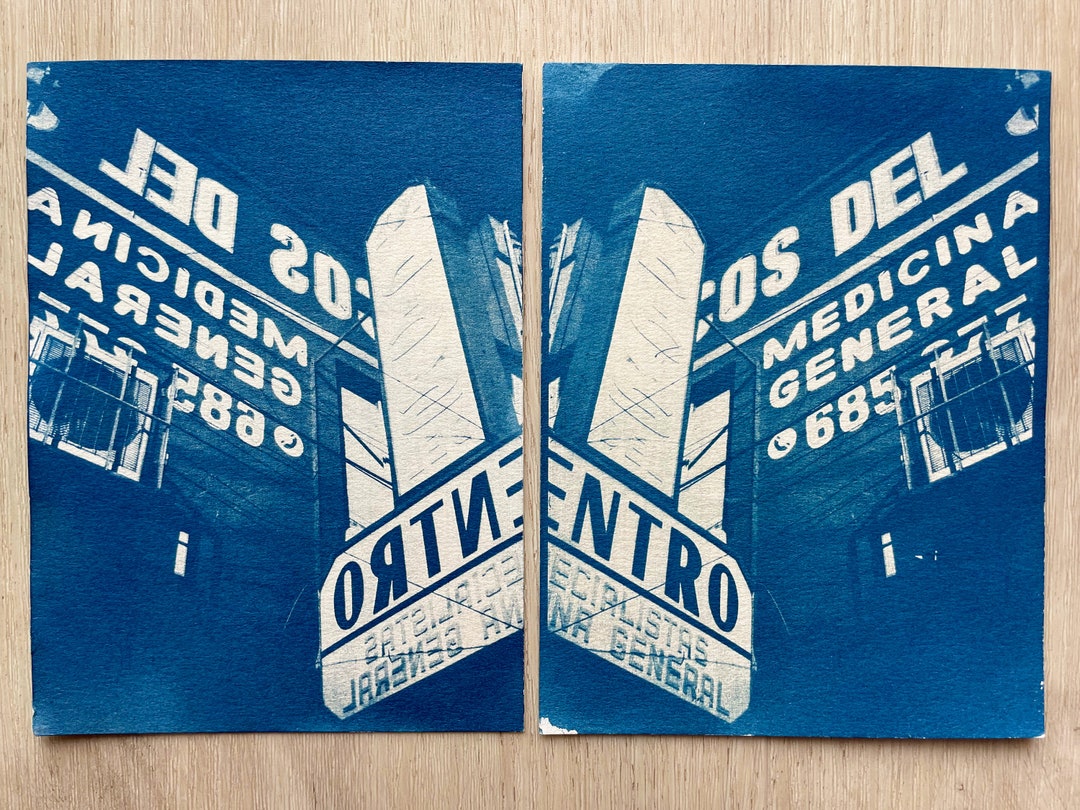 Tijuana Mexico Photograph Cyanotype Set of 2 Prints, Nature Art, Sun ...