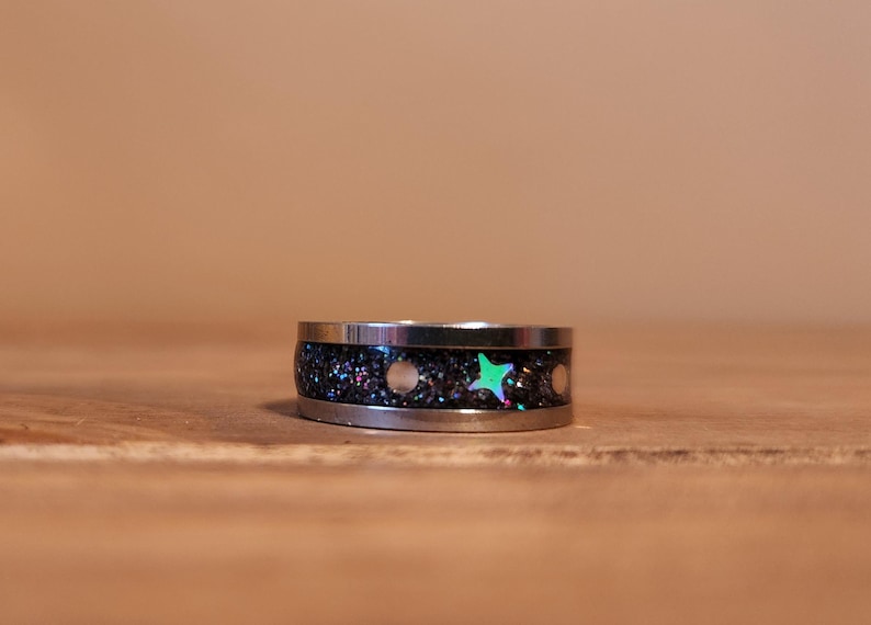 Starry Night Ring, Stainless Steel - Etsy