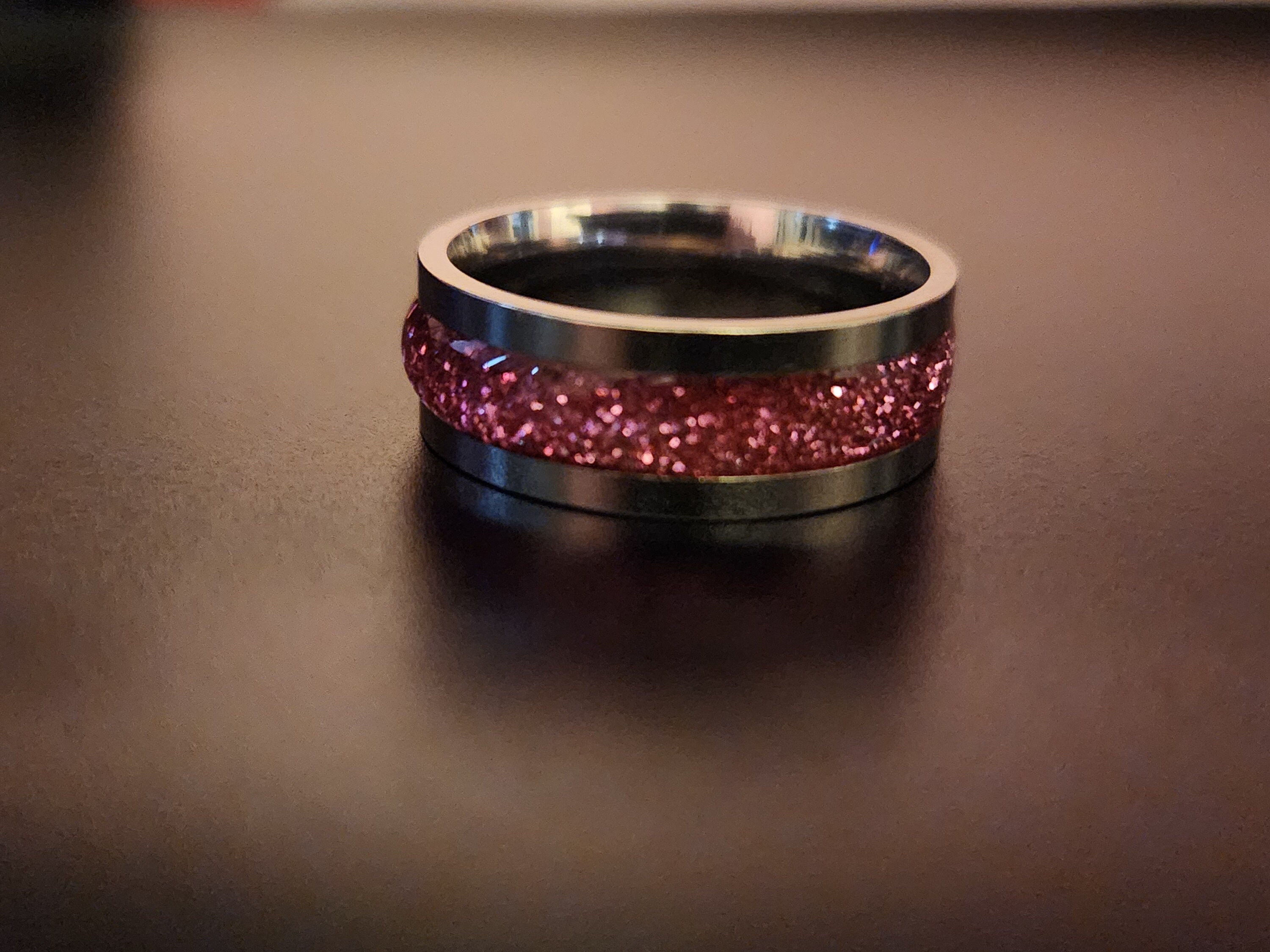 Pretty in Pink , Breast Cancer Awareness Ring. Stainless Steel. - Etsy