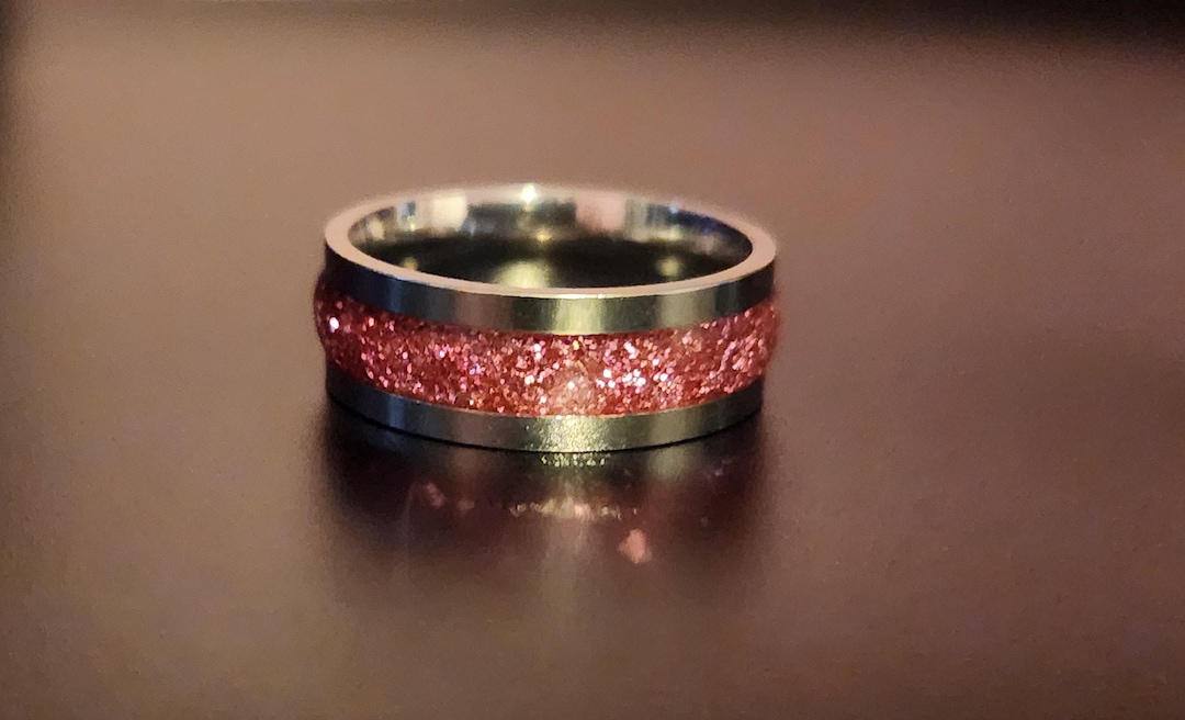 Pretty in Pink , Breast Cancer Awareness Ring. Stainless Steel. - Etsy