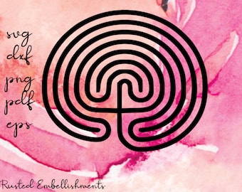 Chartres Labyrinth SVG Cut File, Chartres Labyrinth SVG, Chartres ...
