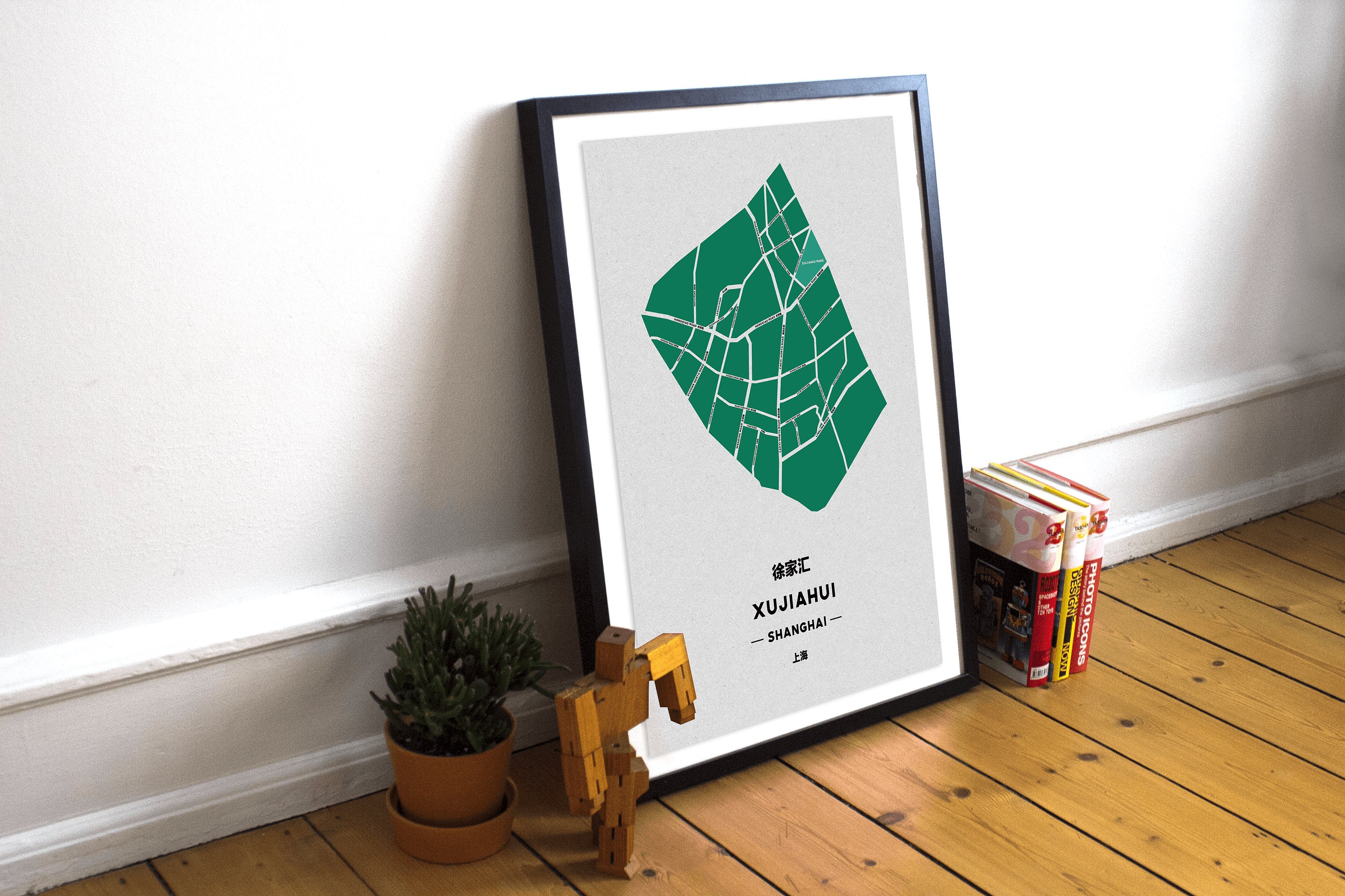 Xujiahui Map Print Shanghai Wall Art Map Print Wall - Etsy