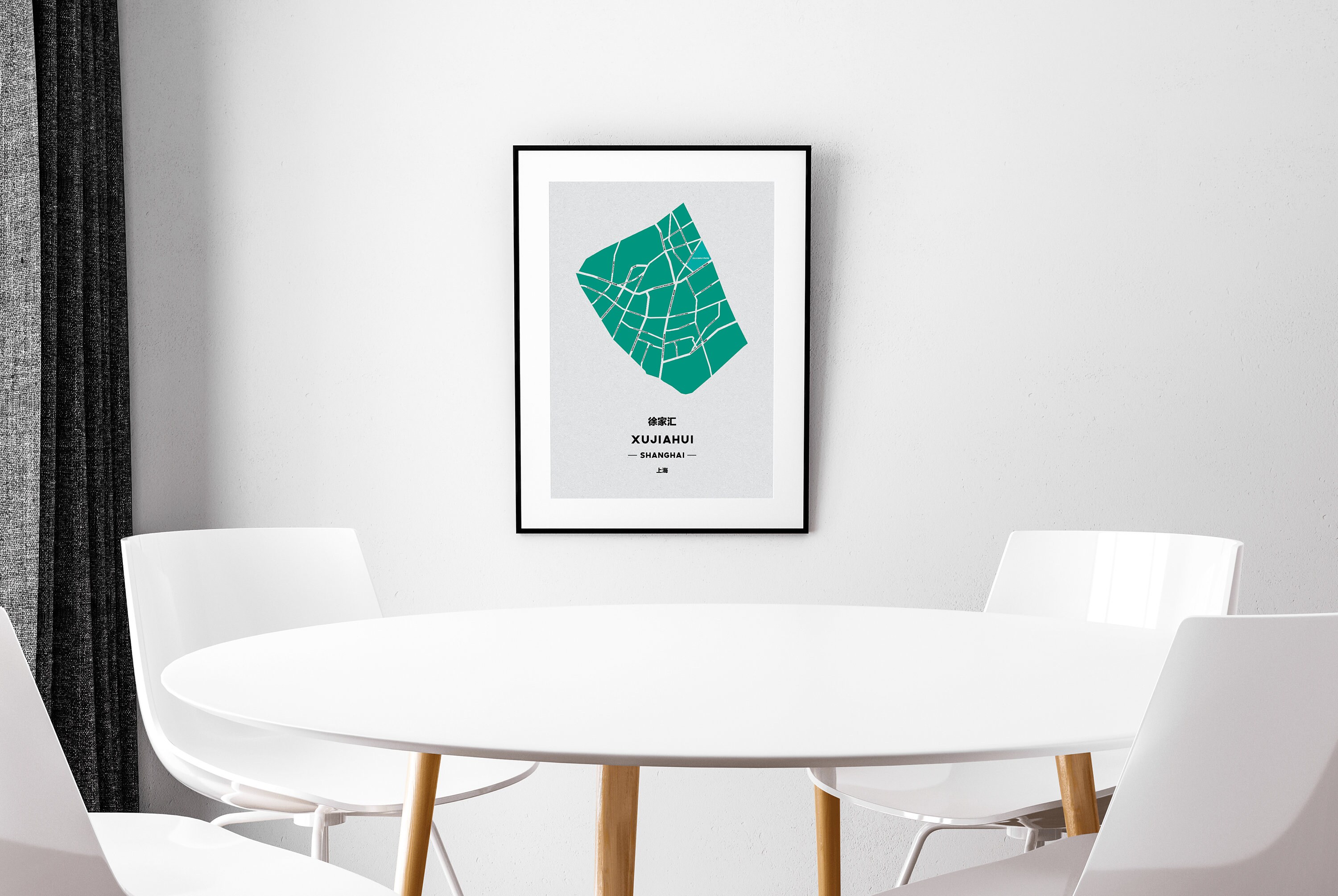 Xujiahui Map Print Shanghai Wall Art Map Print Wall - Etsy