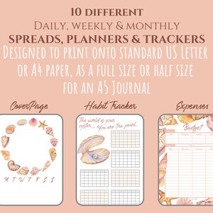 Shell Yeah Bullet Journal Printable PDF Template for Summer at the ...