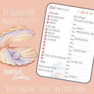 Shell Yeah Bullet Journal Printable PDF Template for Summer at the ...