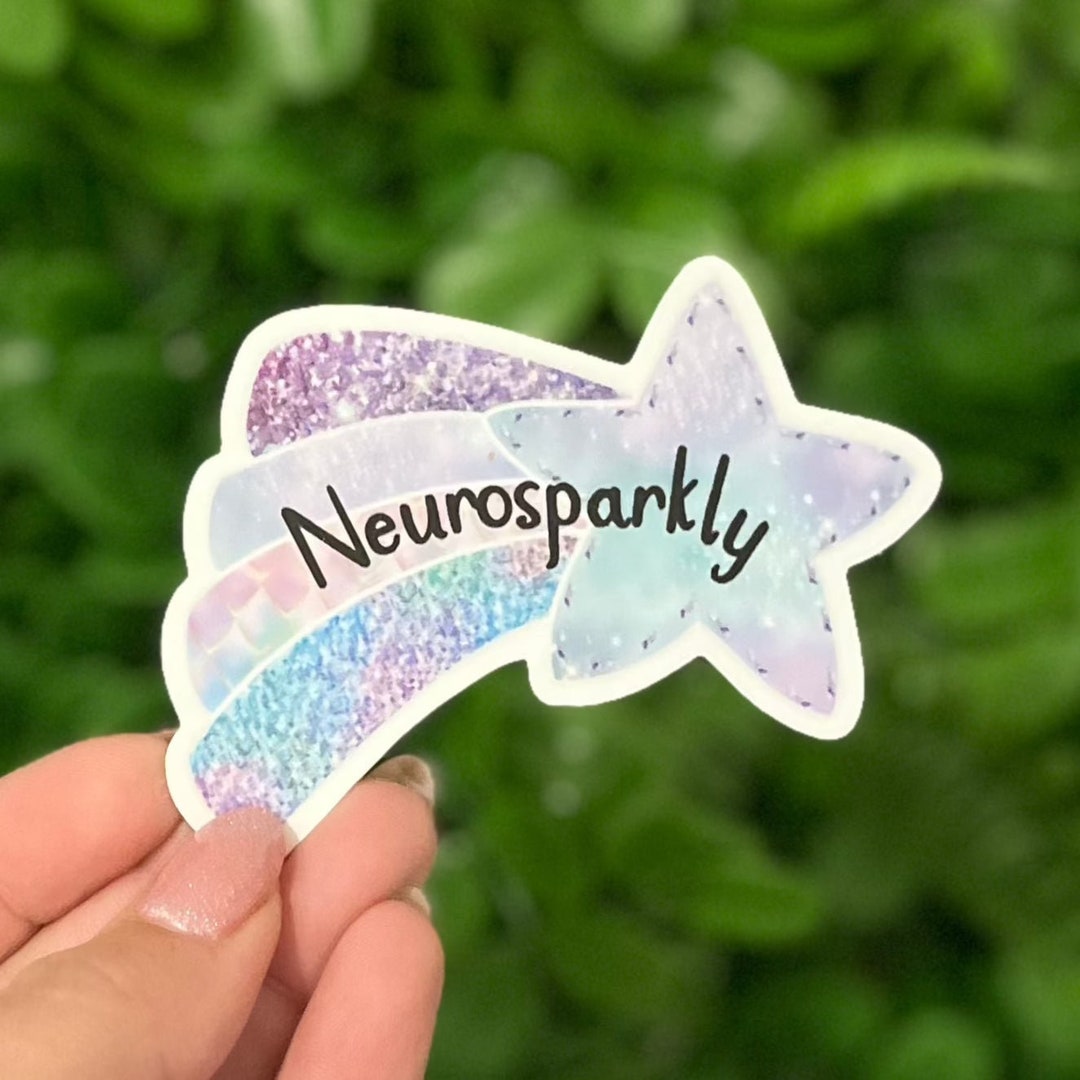 Neurosparkly Vinyl, Laminated Sticker for Supporting Neurodiversity - Etsy