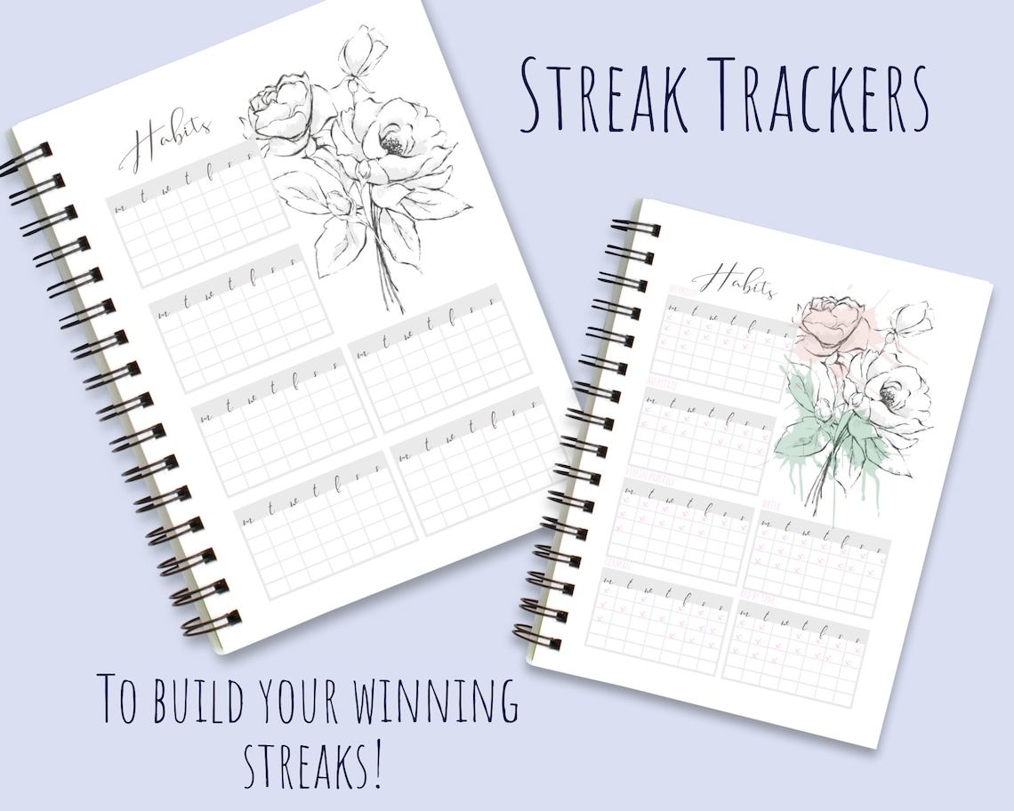Goal Planner Printable and Habit Tracker Printable Bullet Journal ...
