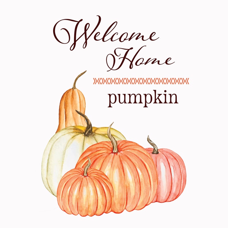 Welcome Home Pumpkin Thanksgiving Decor Printable 18x24 Poster - Etsy