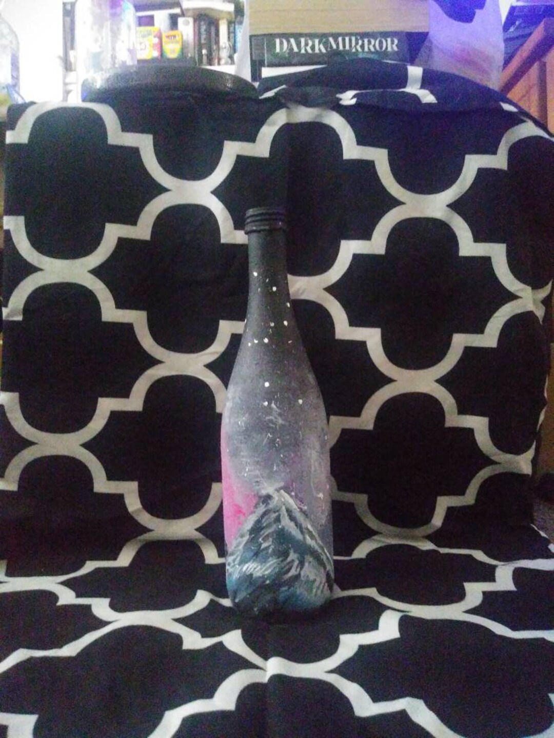 Custom Painted Wine Bottles Galaxy With Zodiac Constallation Upon ...