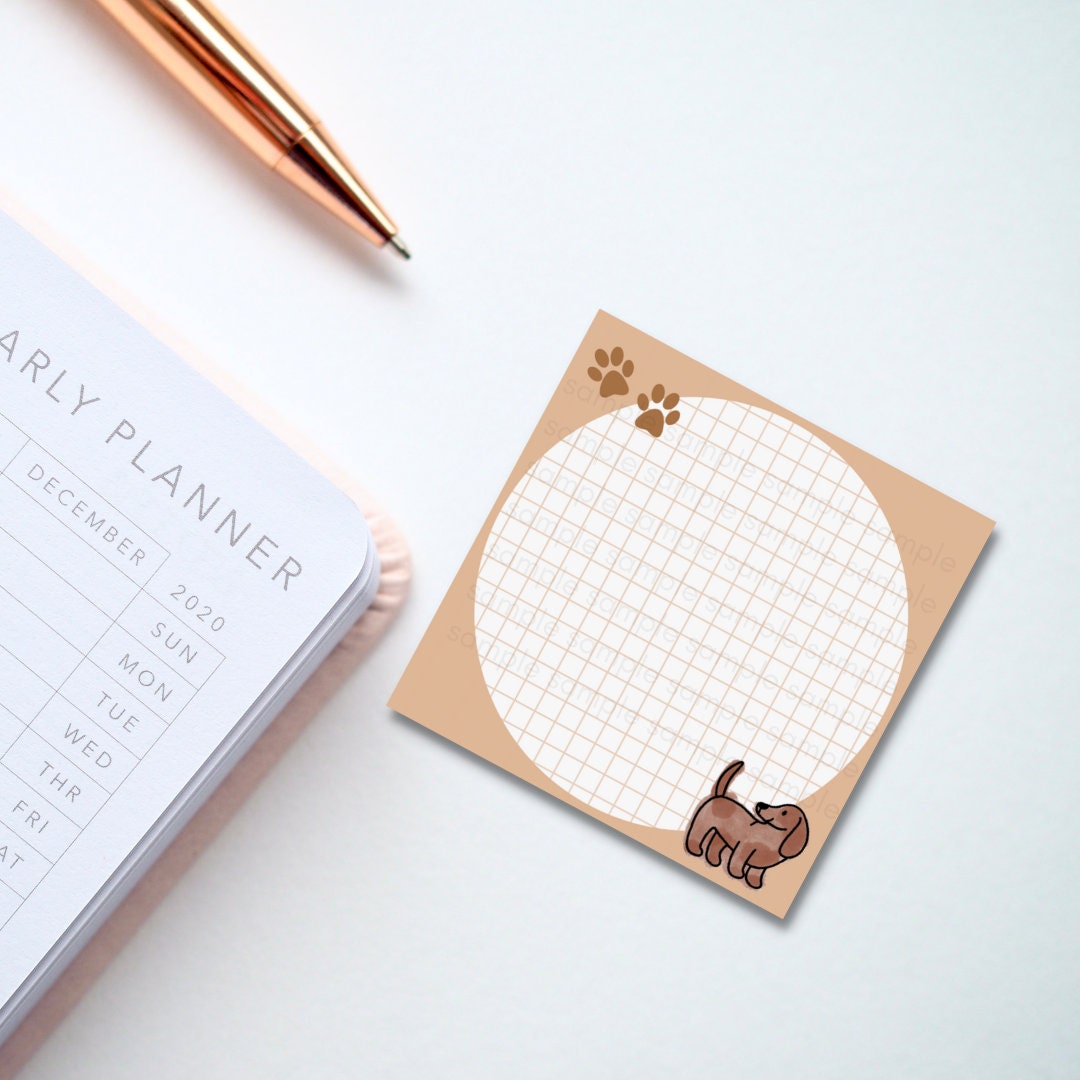 Instant Download Memo Pad, Instant Download Printable Dog Memo Pad ...