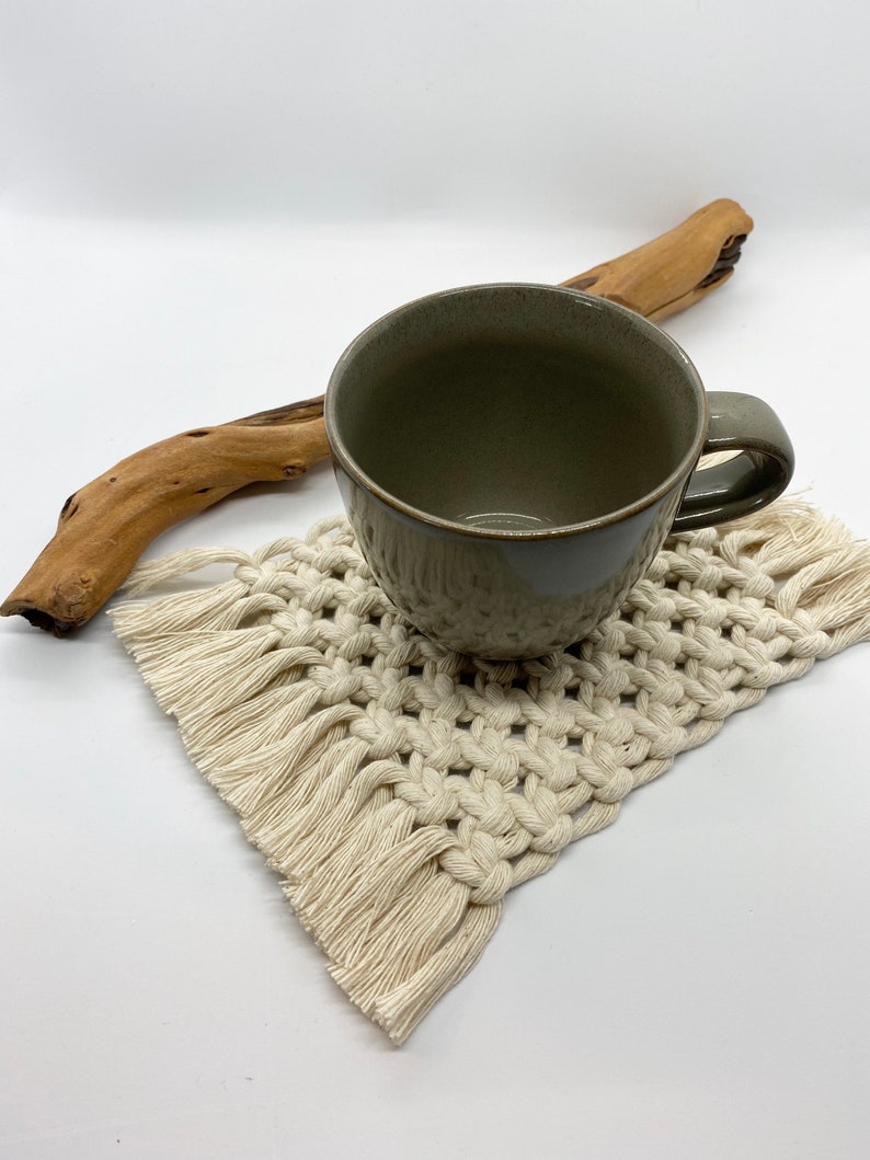 Set of 2 or More / Large Macrame Coasters Boho Coaster Mug - Etsy