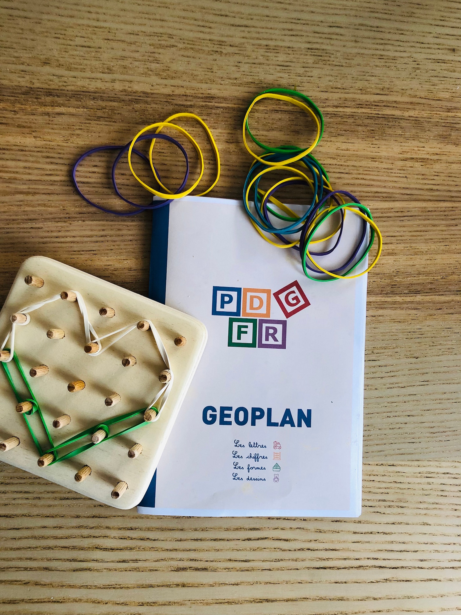 Géoplan Montessori en bois naturel fait main. Geoboard. - Etsy France