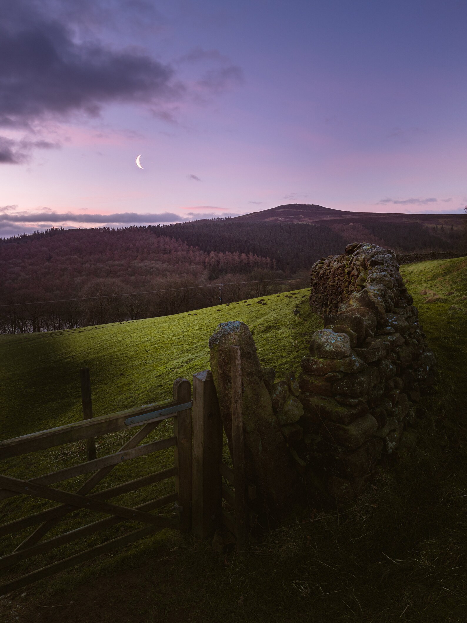 Moonlight Over Win Hill - Peak District National Park - Etsy