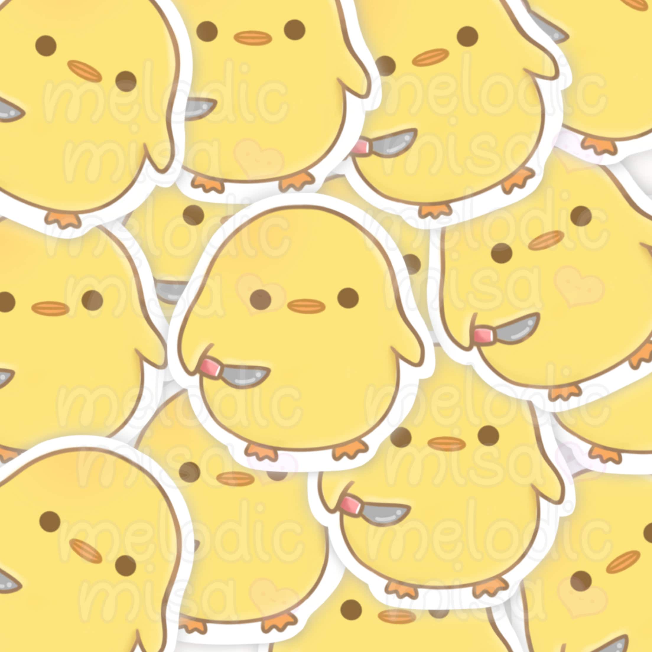 Duck Meme Sticker, Duck Knife Stickers, Duck With Knife, Yellow Duck ...