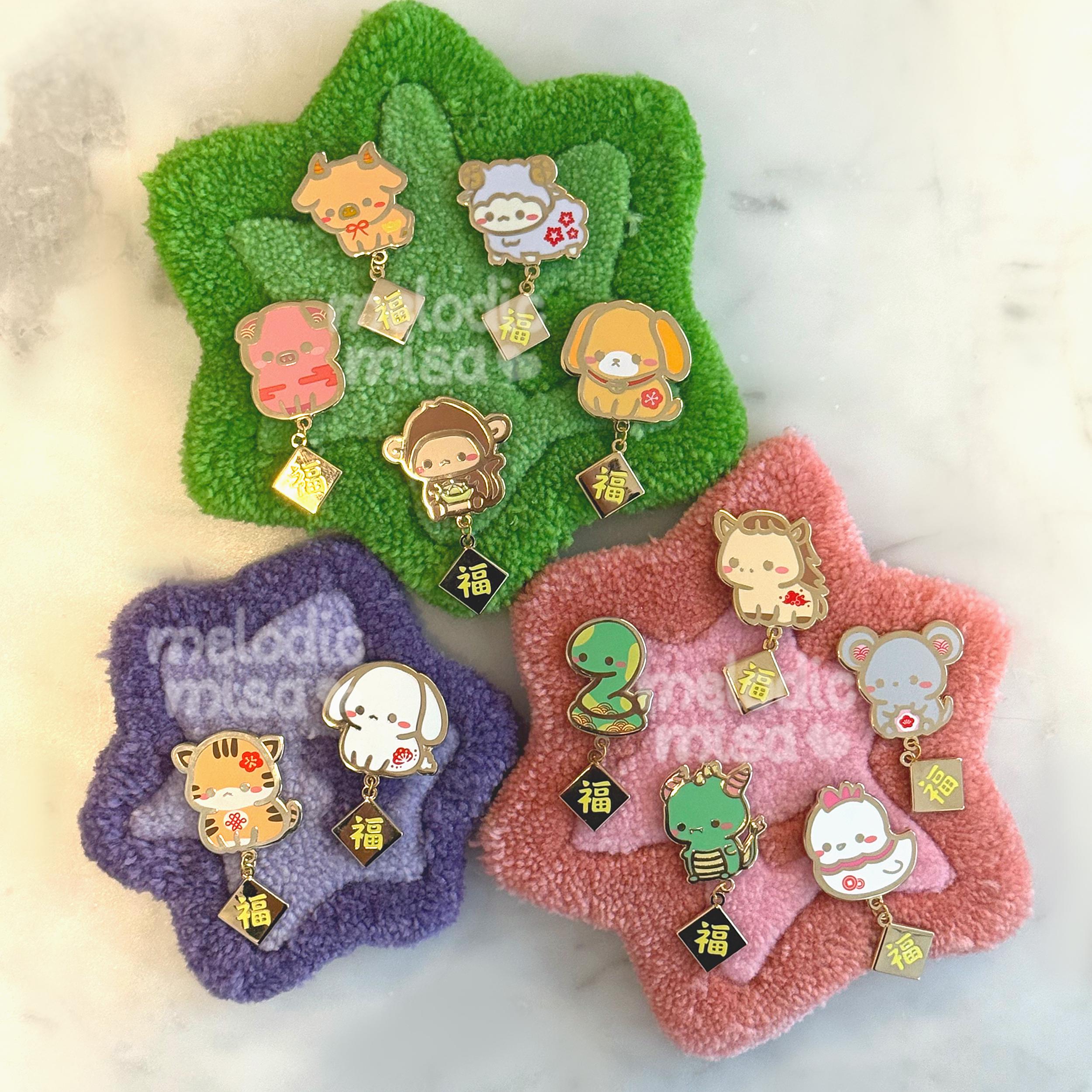 Zodiac Animal Enamel Pins – Lunar New Year Lucky Charm - Etsy