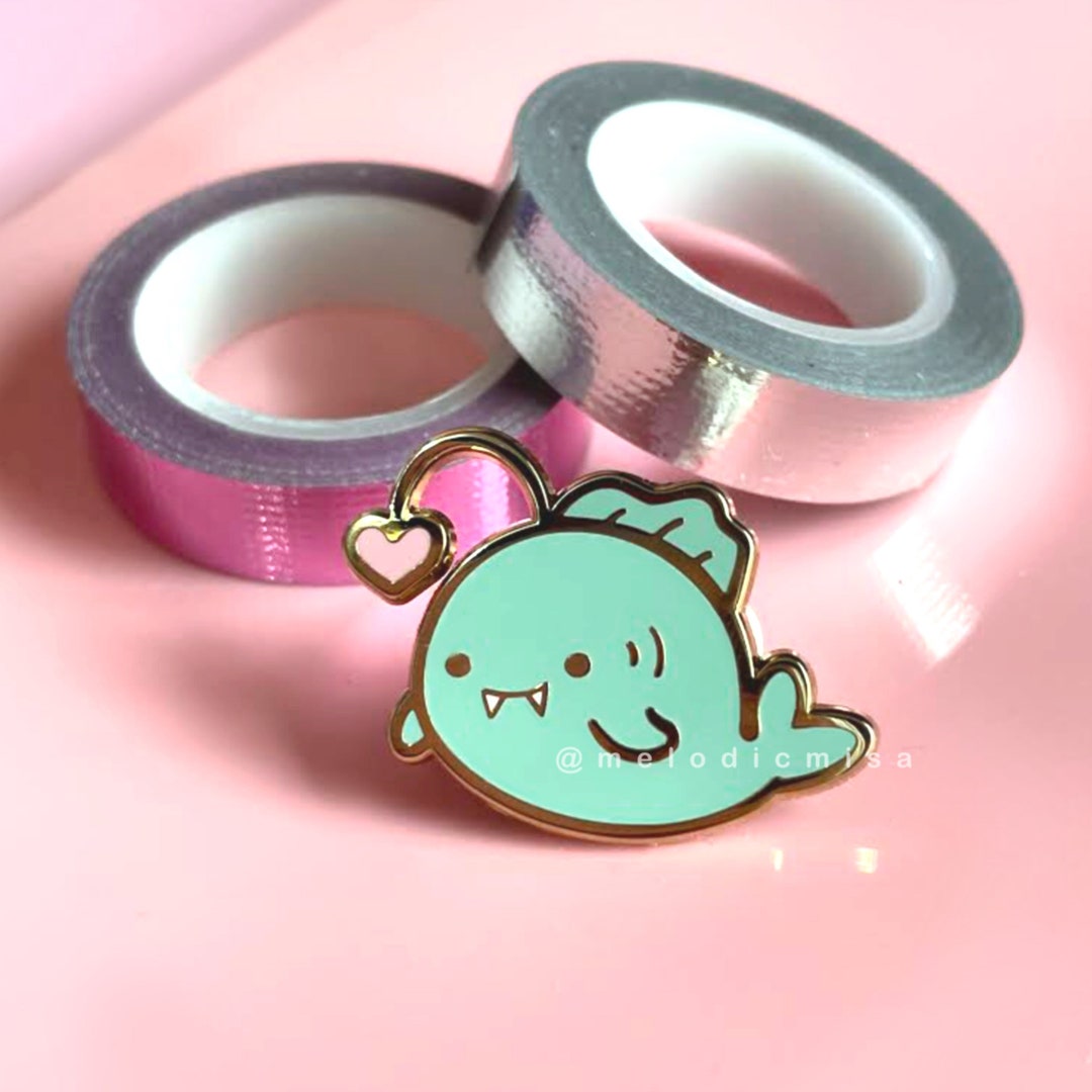 Chibi Angler Fish Enamel Pin | Cute Deep Sea Fish Pin With Heart Light ...