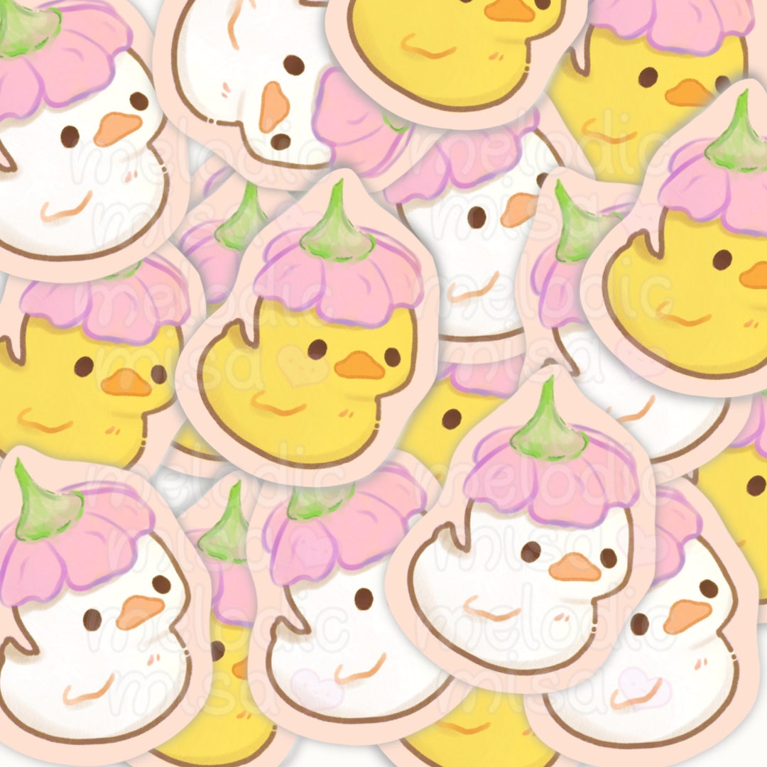 Cute Kawaii Yellow Duck Sticker | Kawaii Aesthetic Vinyl Decal for ...